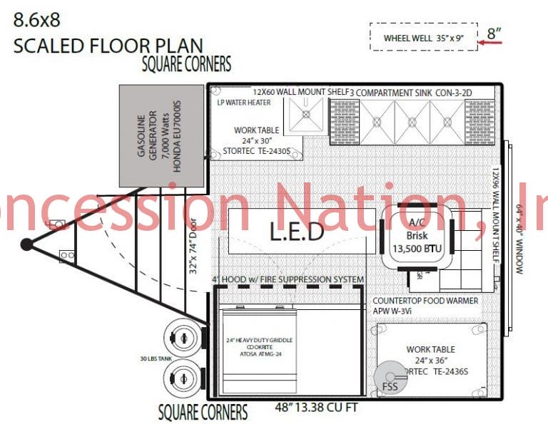 Food Trailer Designs | Floor Plans | Custom Food Trailers