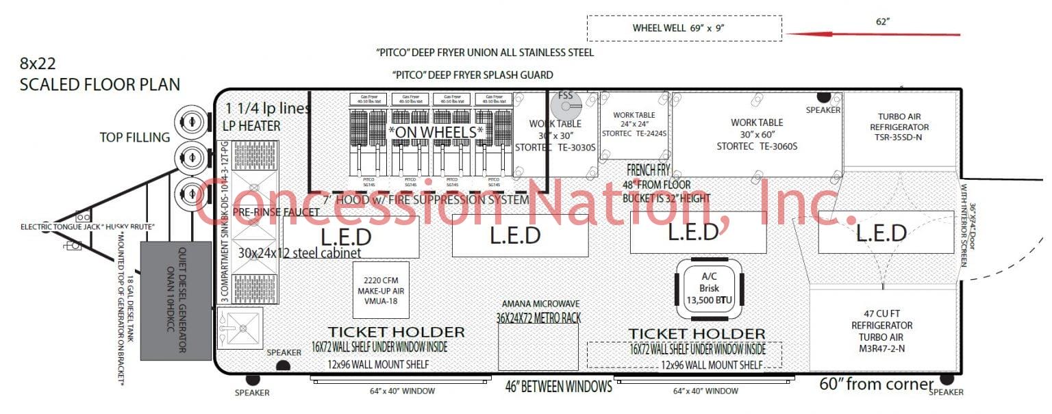 Food Trailer Designs | Floor Plans | Custom Food Trailers