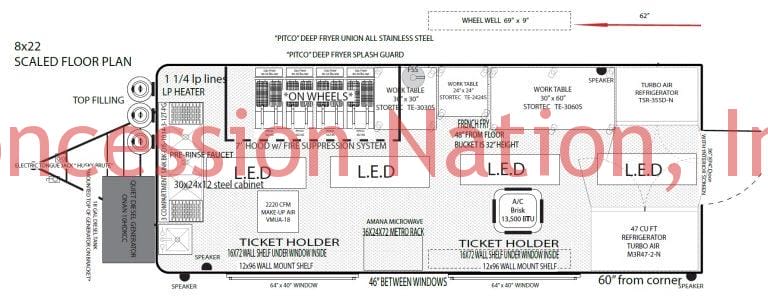 Food Trailer Designs | Floor Plans | Custom Food Trailers
