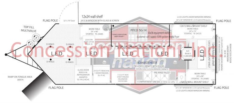 V-Nose Trailers For Sale | Concession Nation can build yours